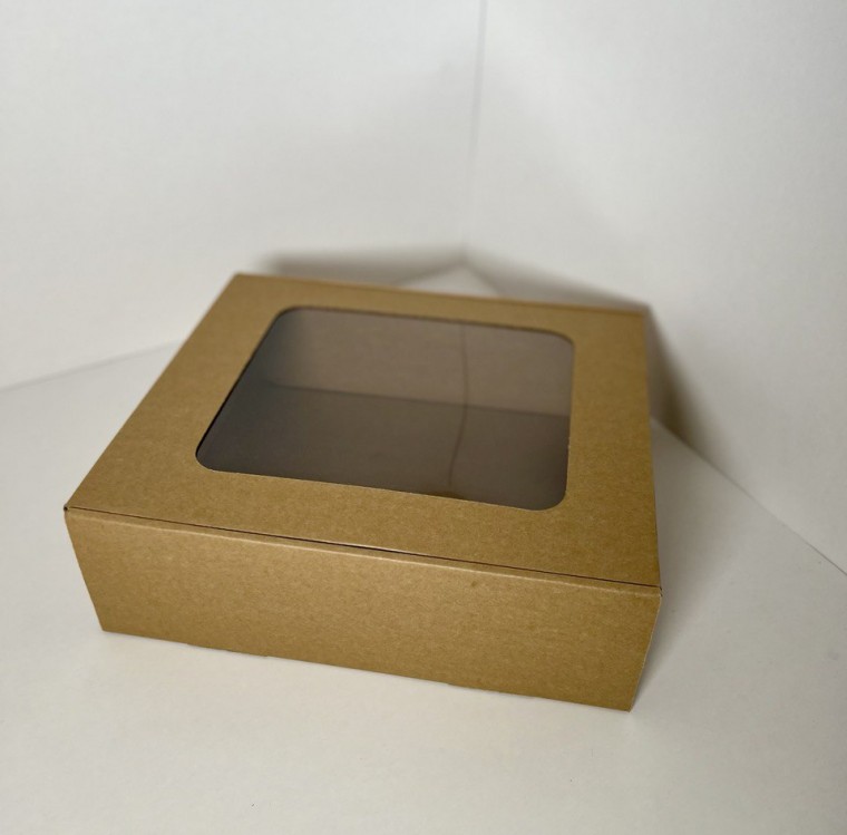 Cutii din carton 320X275X100 TK-22 Е craft cu fereastră și astrolon de ...